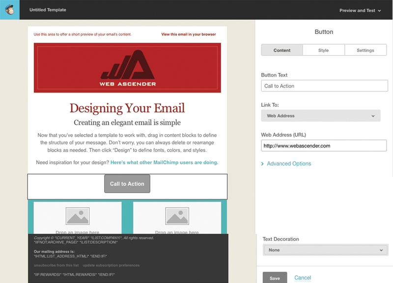 Tutorial For Creating A Custom Email Template In MailChimp Ascender